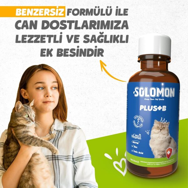 Solomon Plus+B Kediler İçin Tüy Sağlığını Destekleyici Multivitamin ...